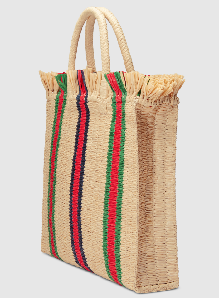 Gucci Straw Large Top Handle Tote - Exotic Excess